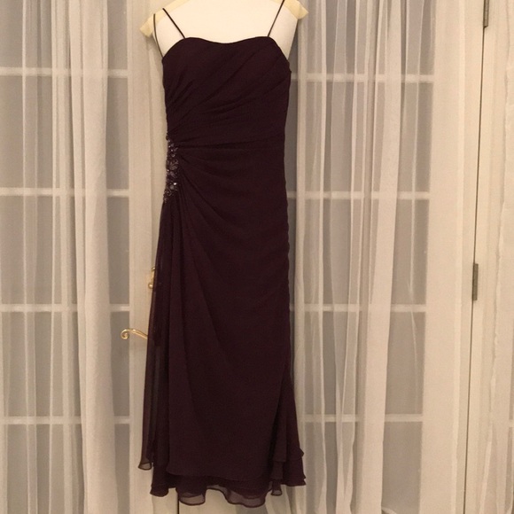 VM | Dresses | Vm Collection Beaded Chiffon Evening Dress Wshrug | Poshmark